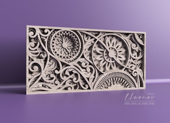 Multilayer Laser Cut Mandala Dxf File Dxf File for Laser - Etsy India