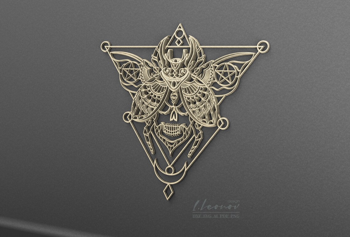 Multilayer Laser Cut File Skull Dxf File SVG Ai EPS Dxf - Etsy
