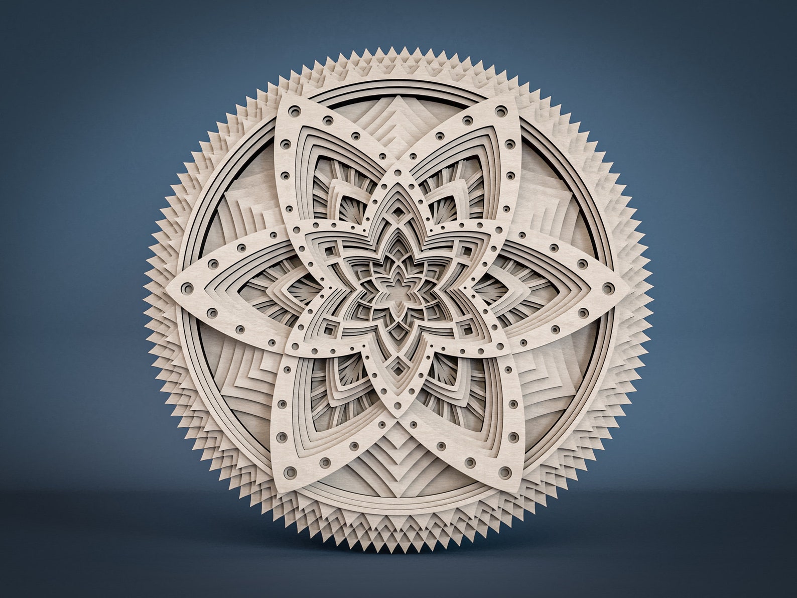 Multilayer Laser Cut Mandala Dxf File , Dxf File for Laser Cut, Paper ...