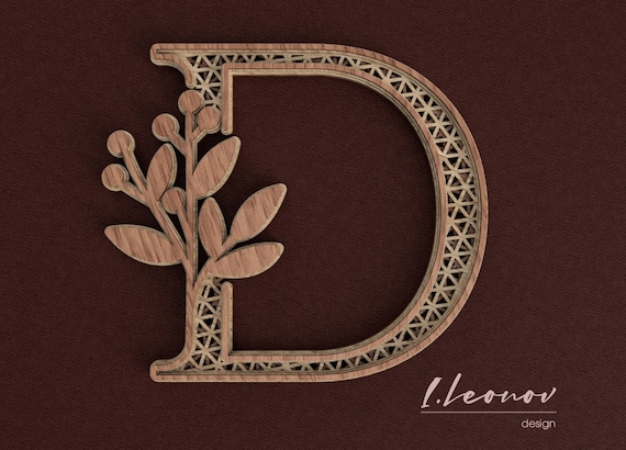 Laser Cut DXF Letter D DXF Alphabet Letter D Laser Cut - Etsy