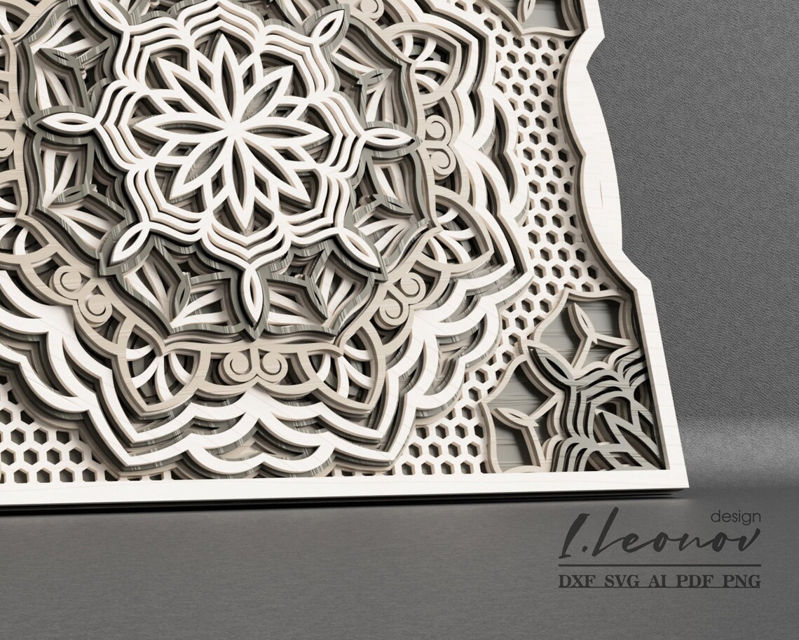 Digital File Mandala DXF File DXF File for Laser Cut - Etsy
