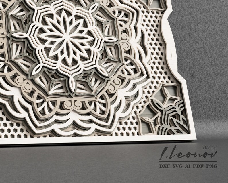 Digital file Mandala DXF file DXF File for Laser cut | Etsy