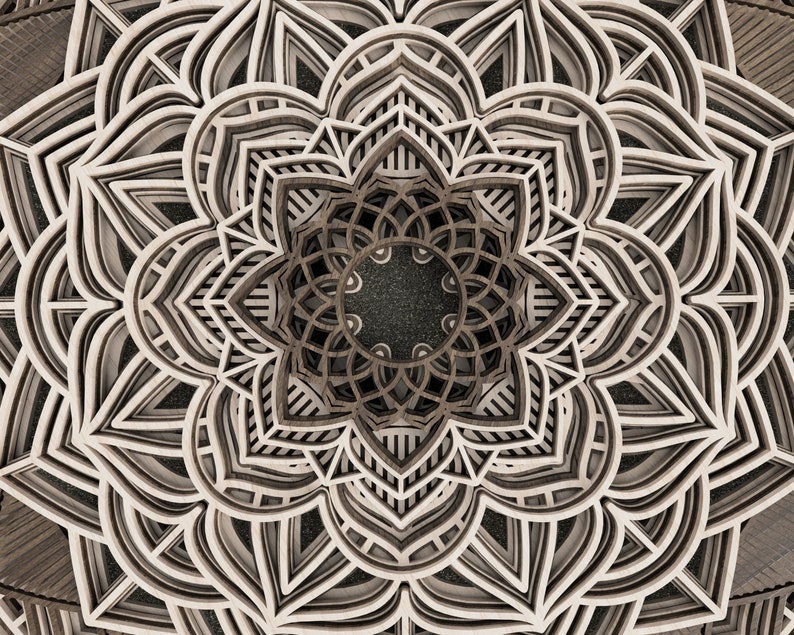 Digital File, Mandala DXF File, DXF File for Laser Cut, Layered Dxf ...
