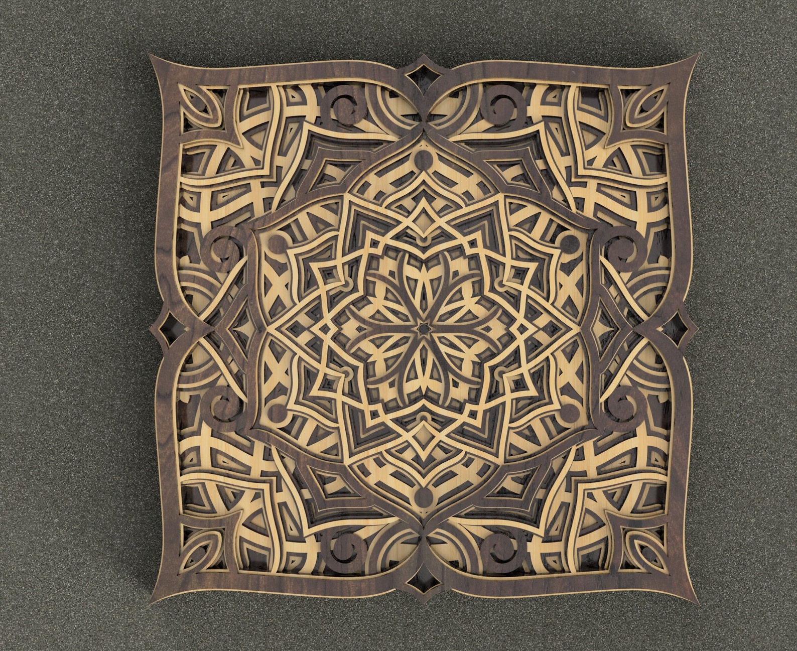 Digital File Multilayer Mandala DXF File DXF File for Laser - Etsy