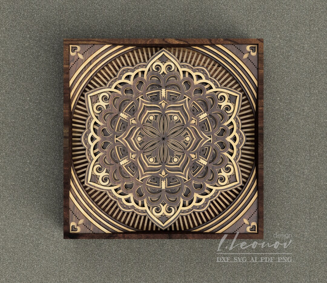 Digital File, Multilayer Mandala DXF File, DXF File for Laser Cut ...