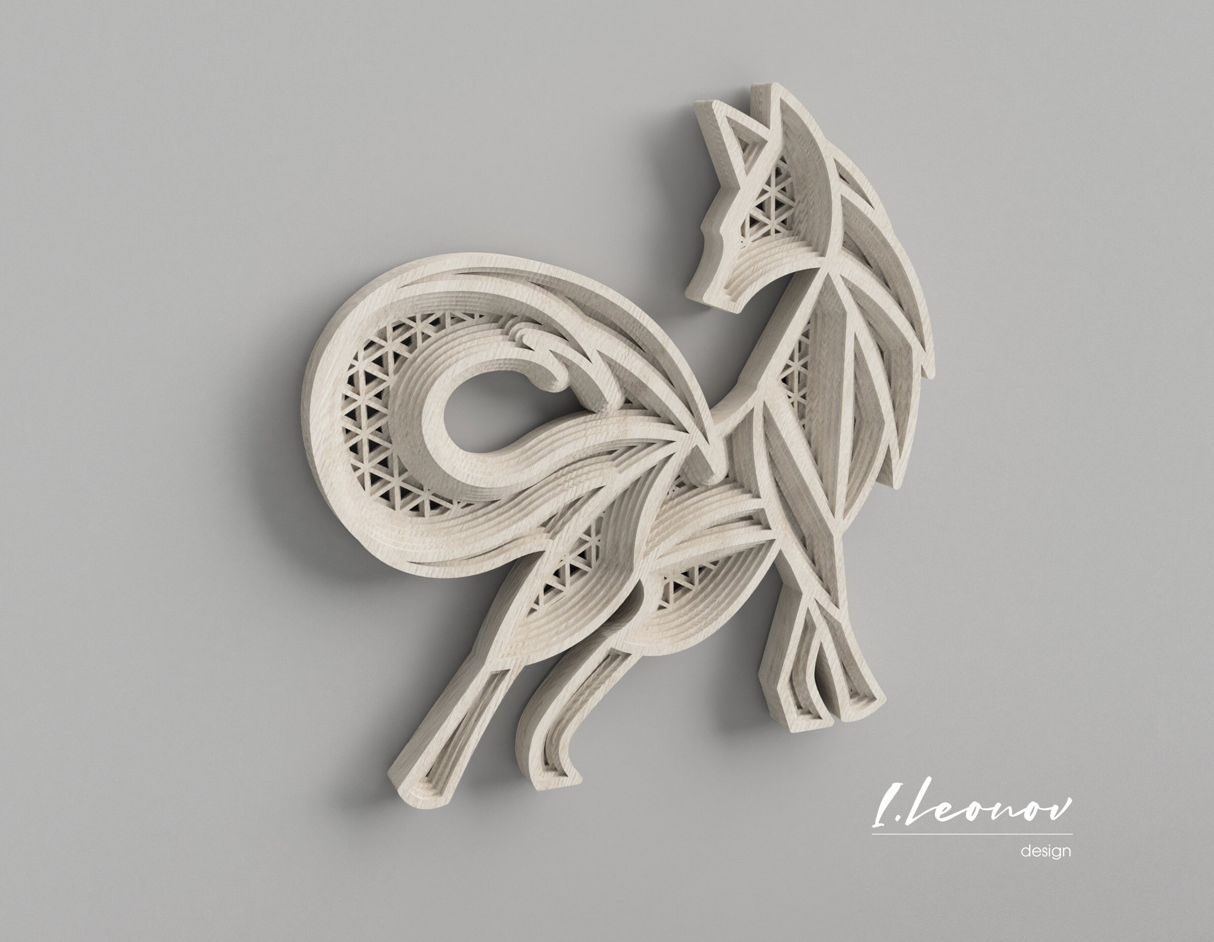 Multilayer Fox Vector File Laser Cut File SVG Ai EPS Dxf - Etsy