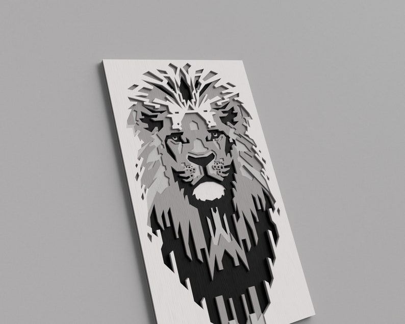 Archivo de corte láser multicapa archivo dxf león SVG Ai EPS | Etsy