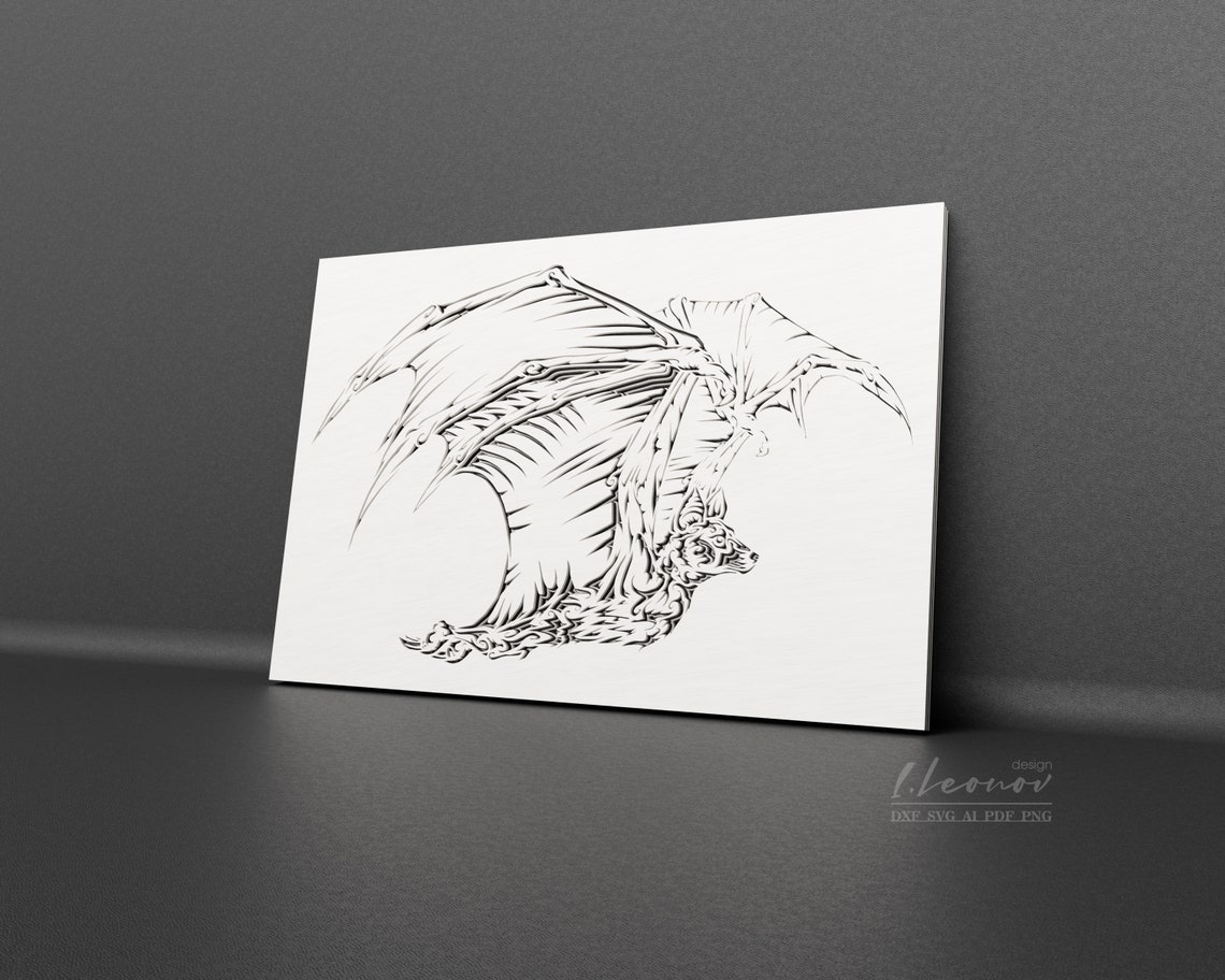 Multilayer Laser Cut File, Bat Dxf File, SVG Ai EPS Dxf Laser Cut Wall ...