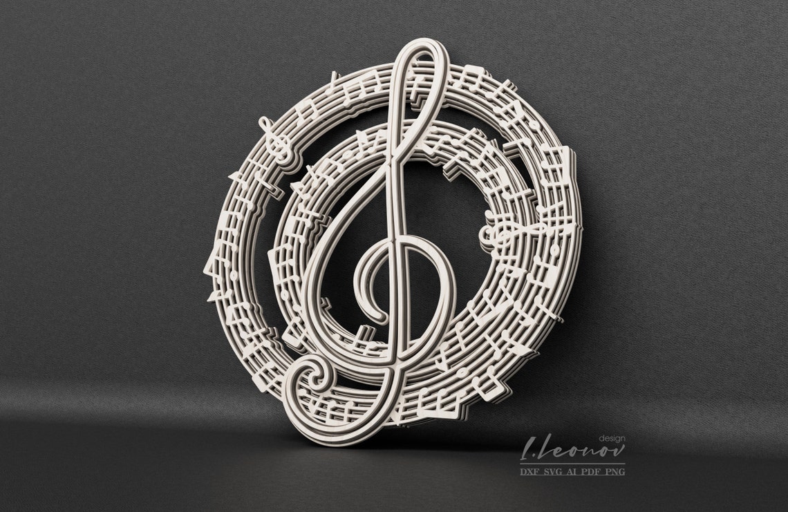 Multilayer Sheet Music Decors for Laser Cutting Wall Decor - Etsy