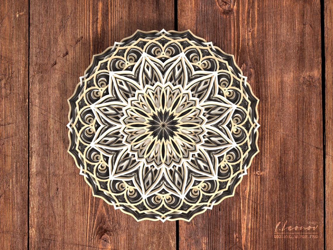 Digital File, Mandala DXF File, DXF File for Laser Cut, Layered Dxf ...