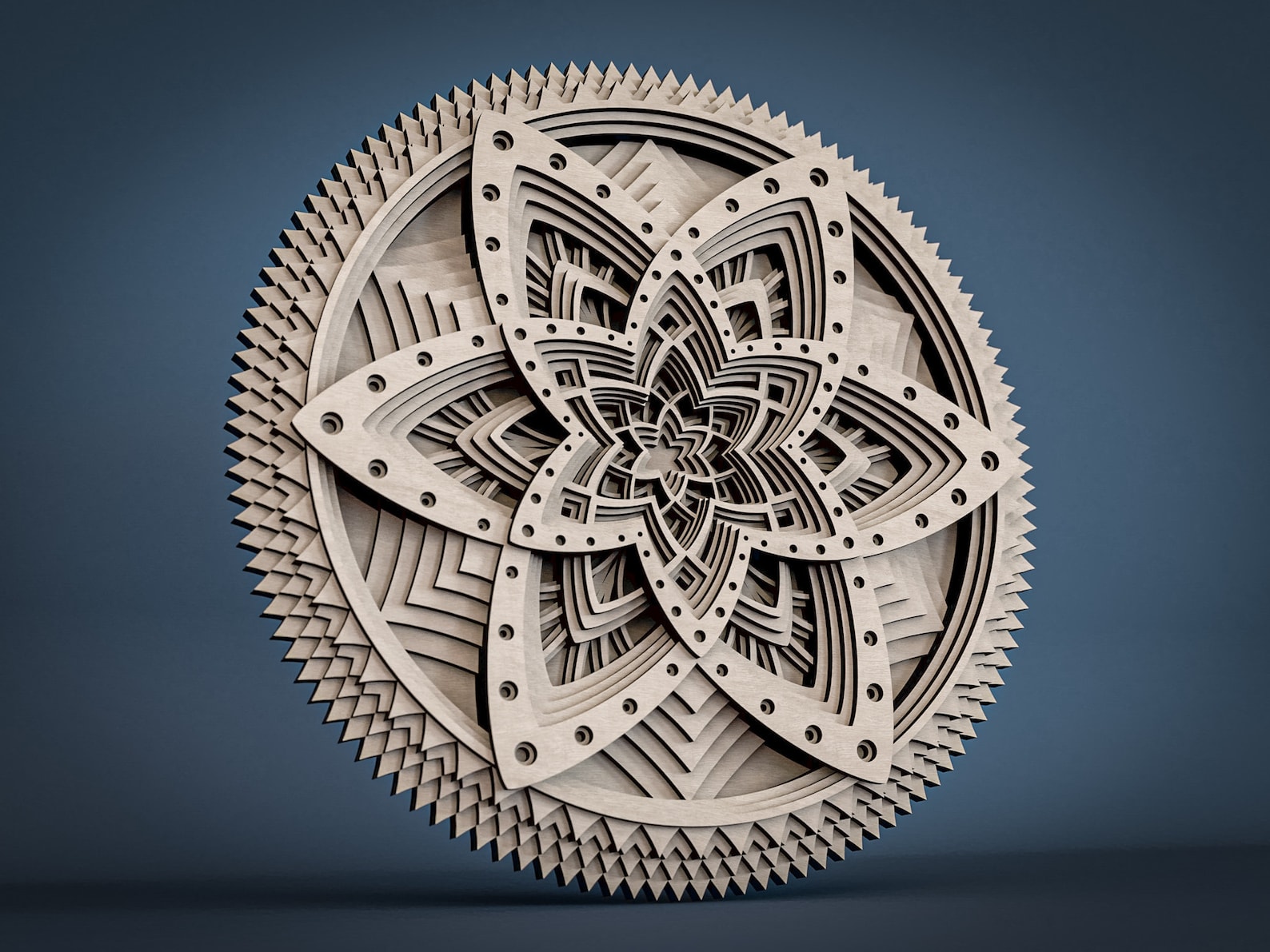 Fichier mandala dxf découpé au laser multicouche fichier Dxf - Etsy France