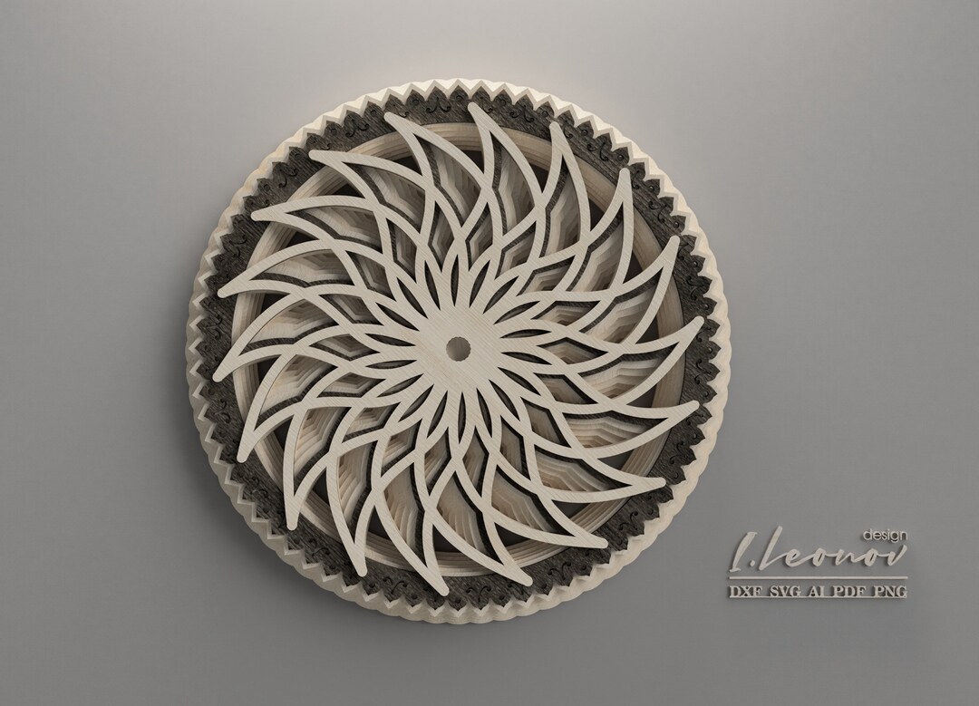 Digital File, Mandala DXF File, DXF File for Laser Cut, Layered Dxf ...