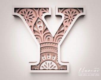 Layered Letter E, DXF Alphabet Letter E, Wall Art Multilayer Letter ...