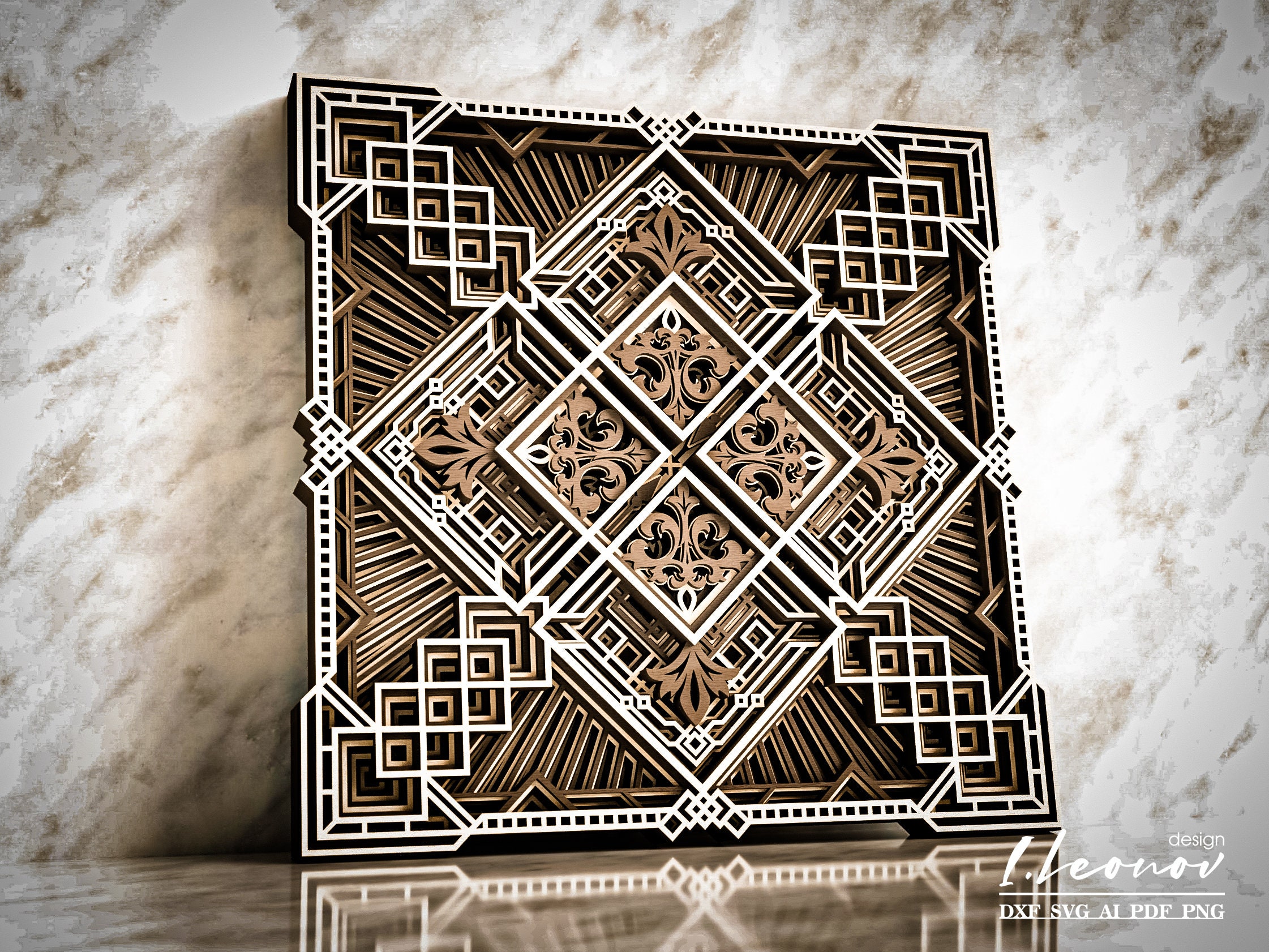 Digital file Mandala DXF file DXF File for Laser cut | Etsy