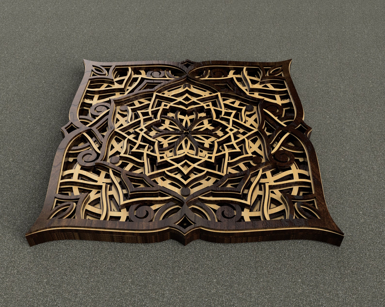 Digital File Multilayer Mandala DXF File DXF File for Laser - Etsy