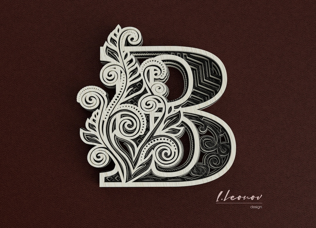 Laser Cut DXF Letter B DXF Alphabet Letter B, , Laser Cut Letter ...