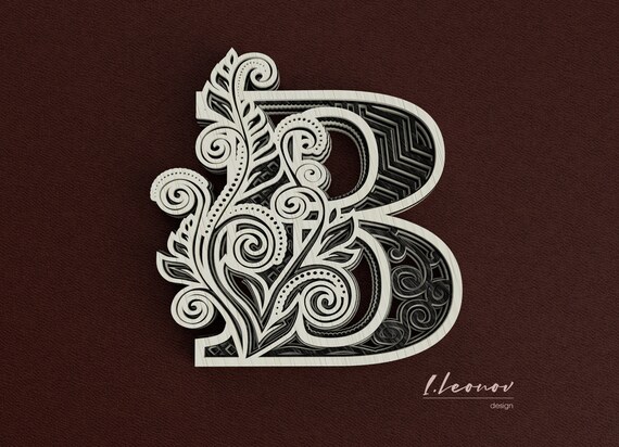 Laser Cut DXF Letter B DXF Alphabet Letter B Laser Cut | Etsy Canada
