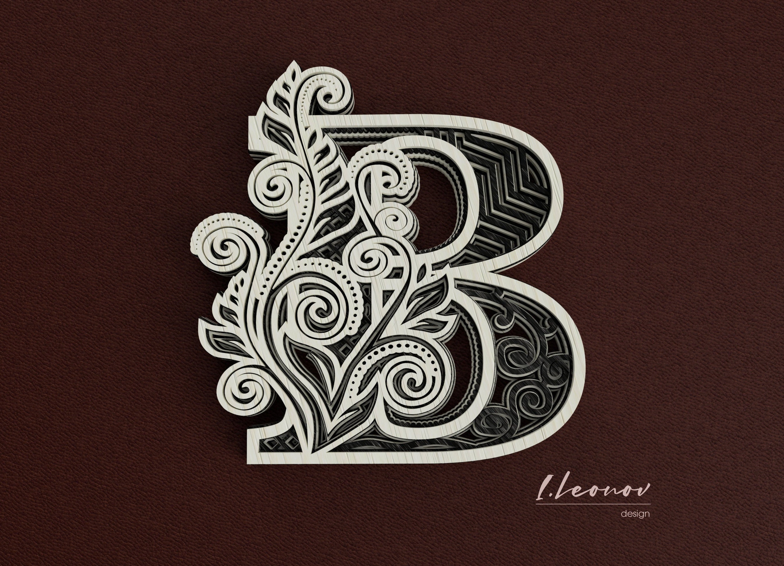 Laser Cut DXF Letter B DXF Alphabet Letter B Laser Cut | Etsy Canada