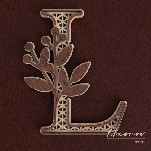 Layered Letter L Laser Cut Letter Wall Art Multilayer - Etsy