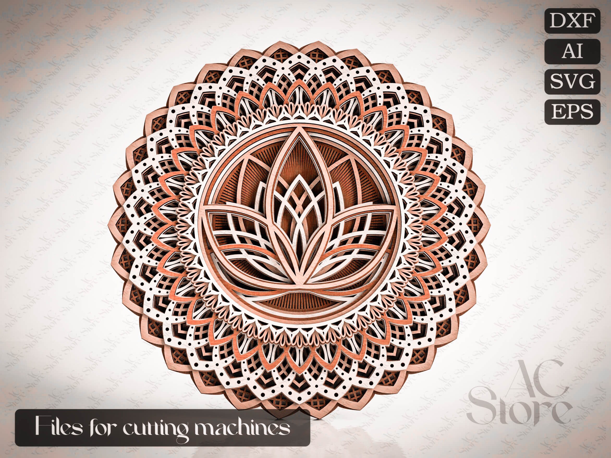 Multilayer Laser Cut Mandala Dxf File Dxf File for Laser - Etsy