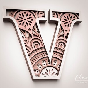 Laser Cut DXF Letter V DXF Alphabet Letter V, Laser Cut Letter ...