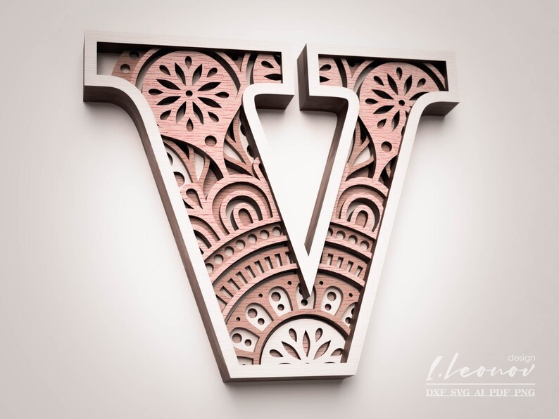 Corte láser DXF letra V DXF alfabeto letra V letras de corte - Etsy México