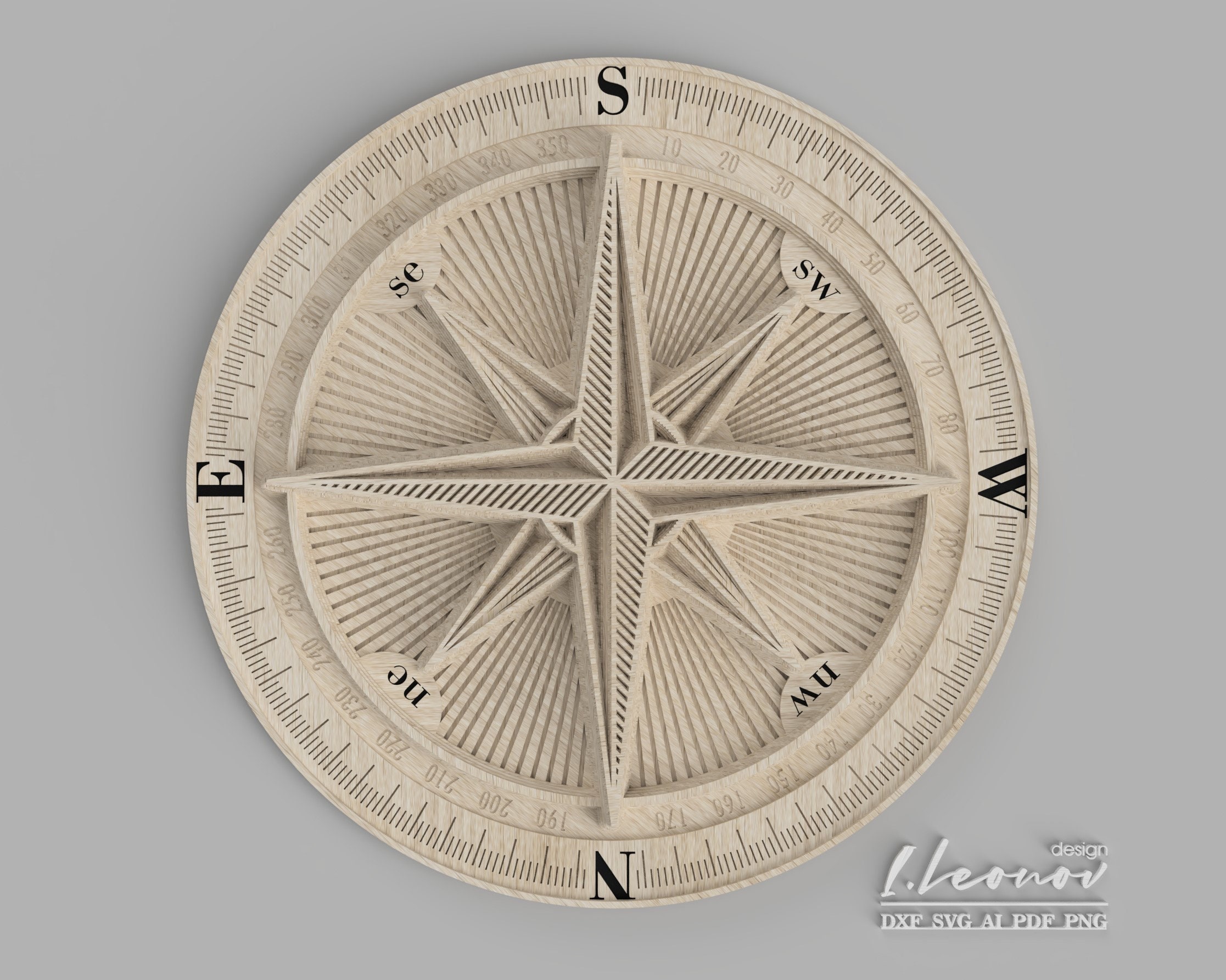 Multilayer Laser Cut Compass Compass Dxf File SVG Ai EPS Dxf - Etsy UK