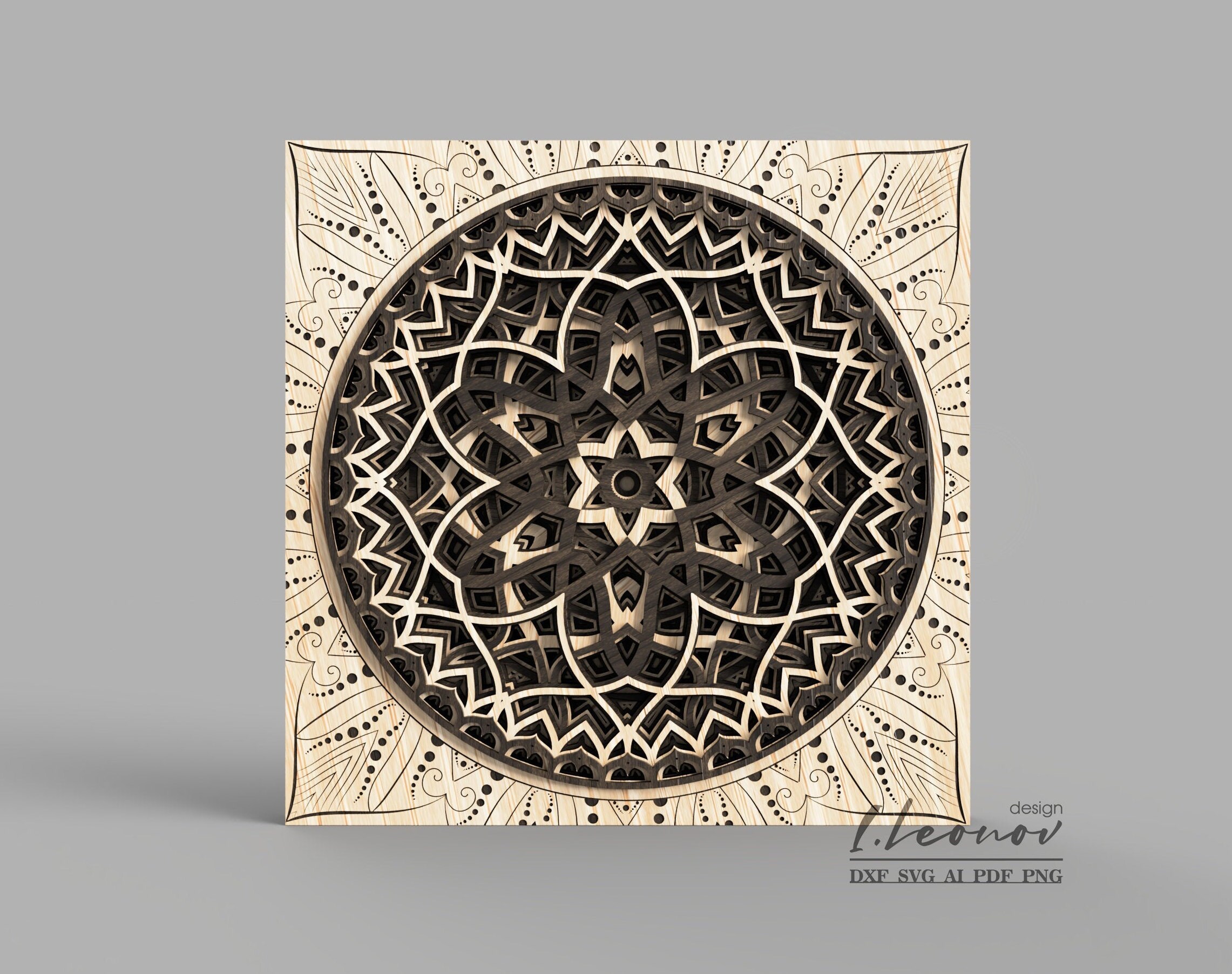 Multilayer Laser Cut Mandala Dxf File Dxf File for Laser | Etsy