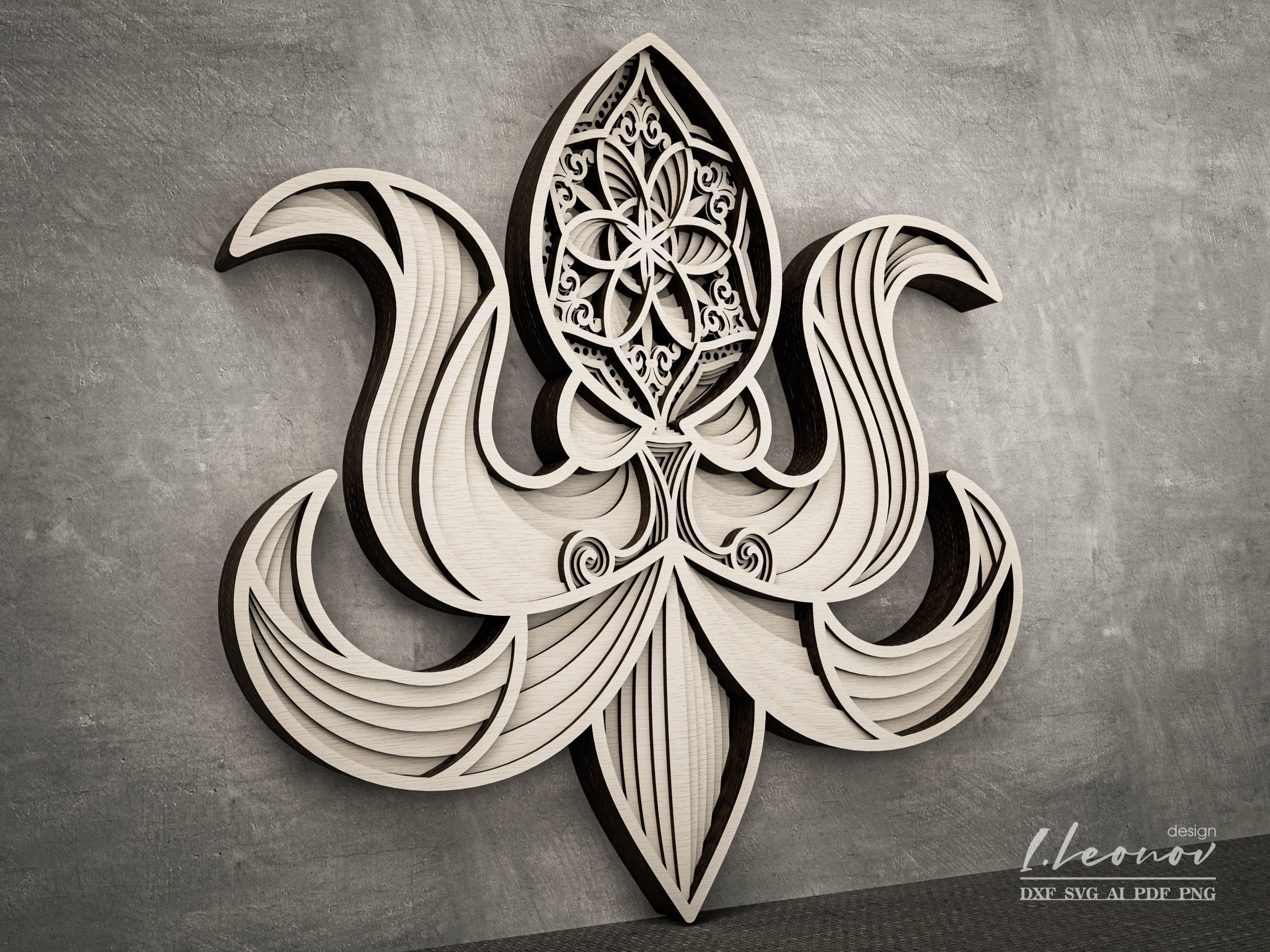 Laser Cut Wall Art Multilayer Octopus Vector File Multilayer | Etsy