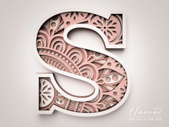Laser Cut Letter Laser Cut DXF Letter S DXF Alphabet Letter S Alphabet ...