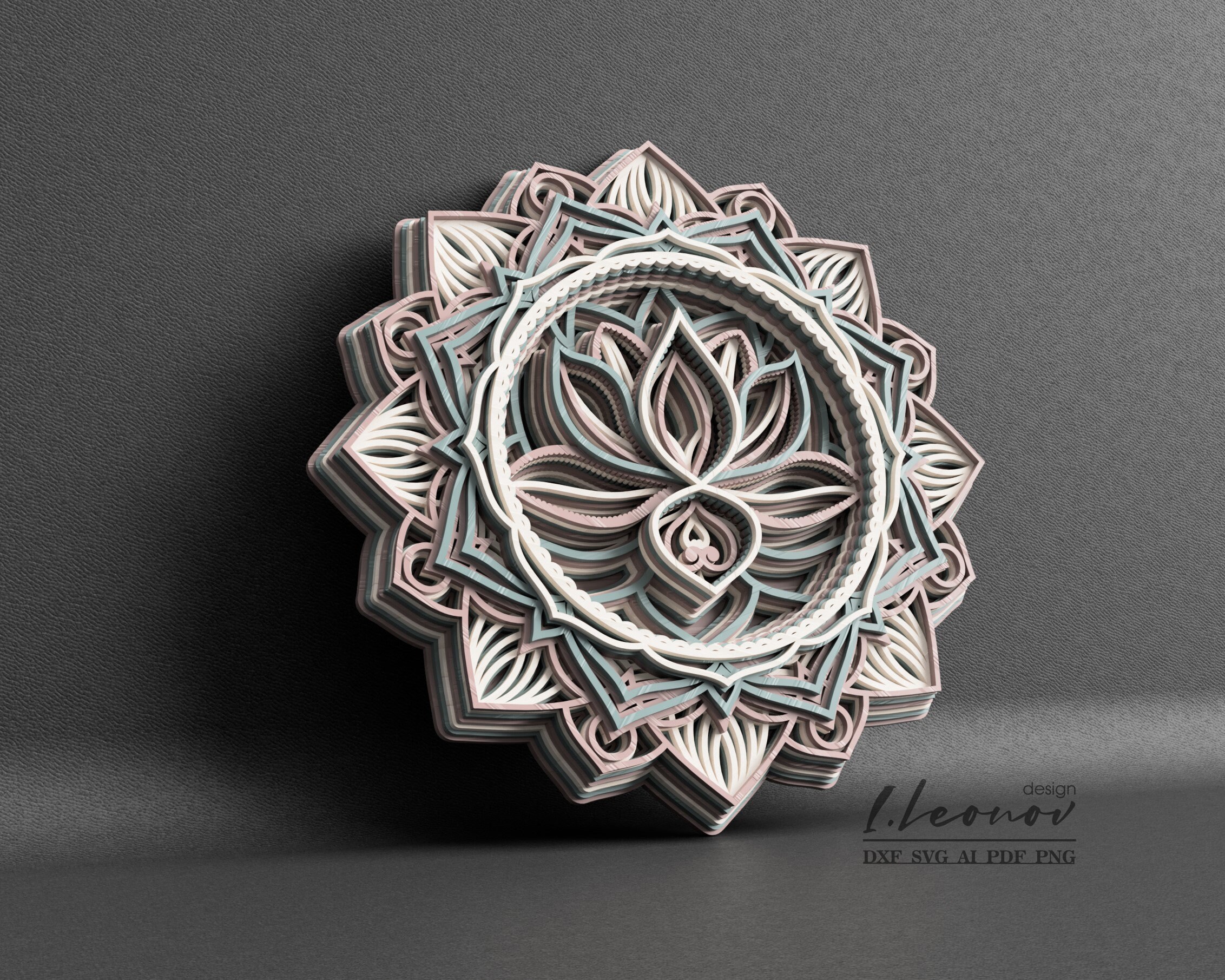 Digital File Mandala Lotus DXF File DXF File for Laser Cut | Etsy Australia