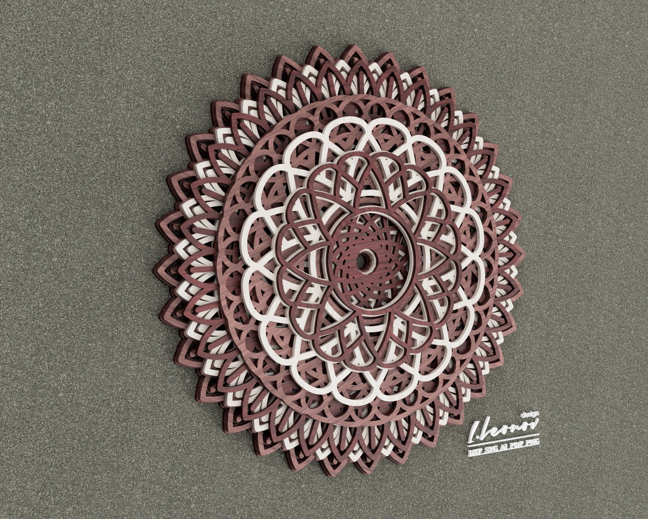 Digital File, Mandala DXF File, DXF File for Laser Cut, Layered Dxf ...