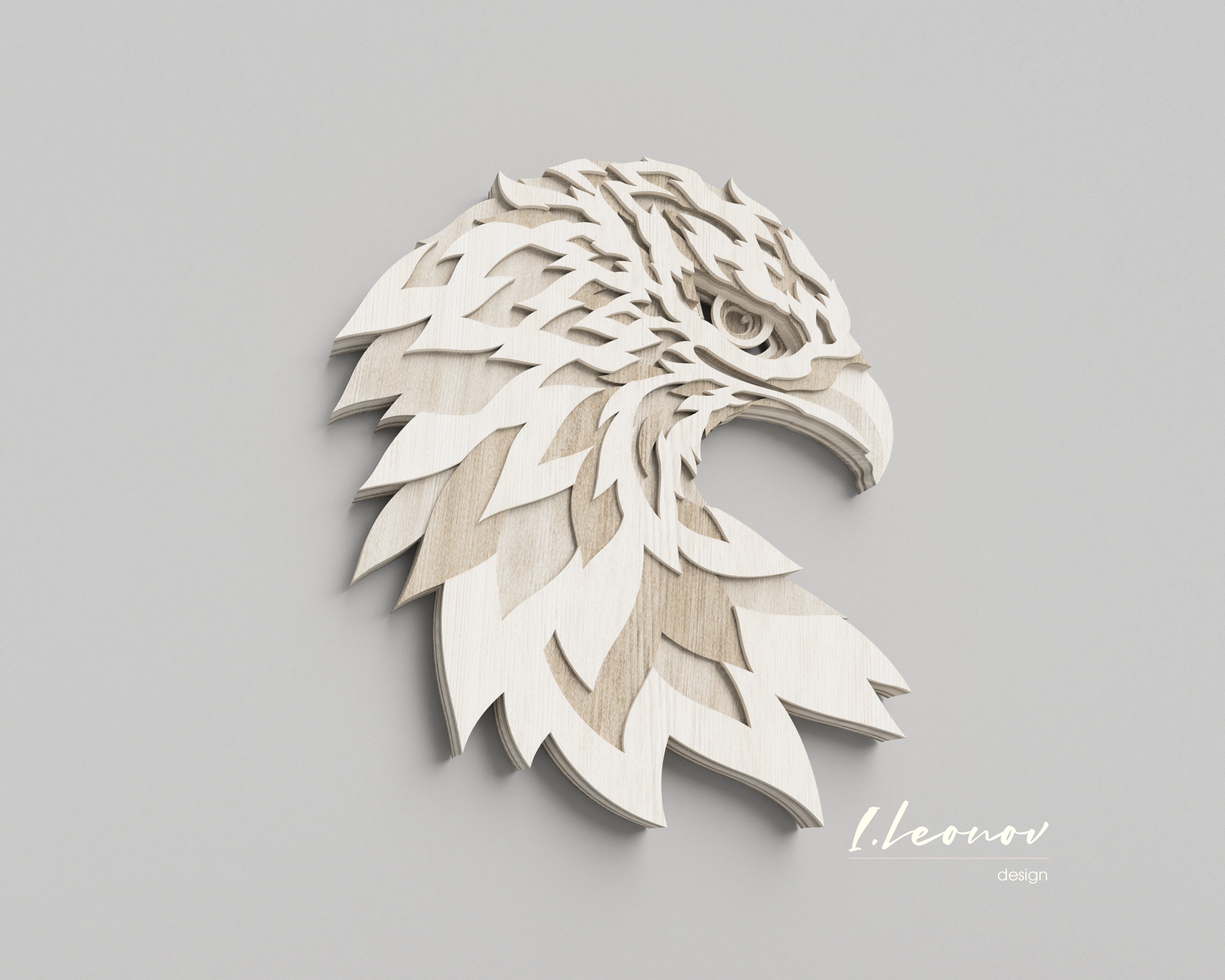 Laser cut wall art Eagle vector file Multilayer dxf file | Etsy