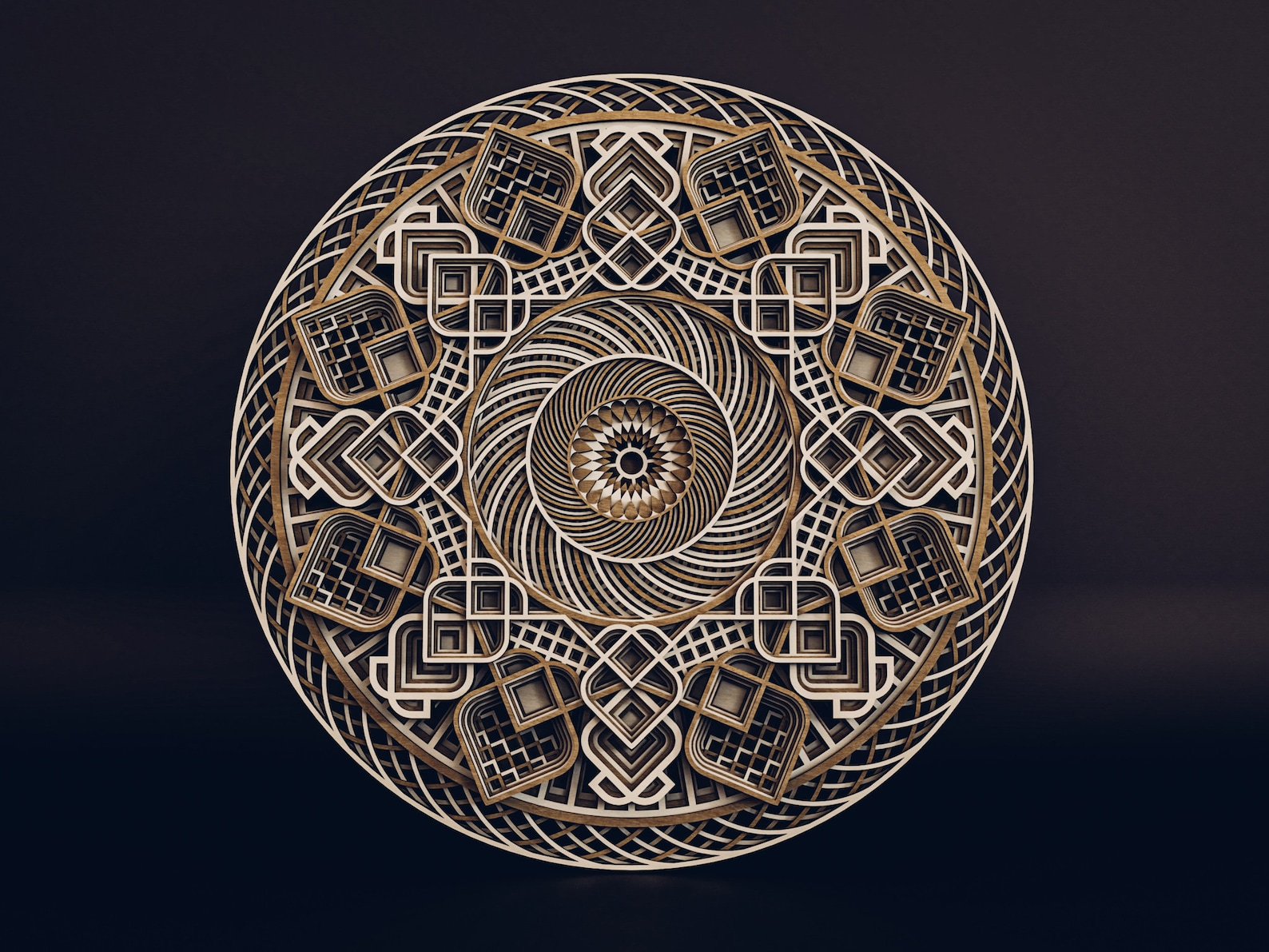 12 Layer Laser Cut Mandala With Led Light Vector File for - Etsy