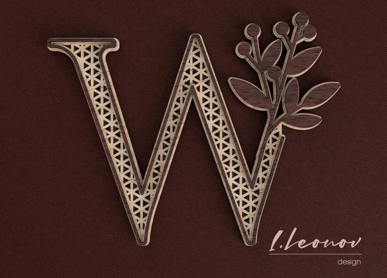 Laser cut DXF Letter W DXF Alphabet Letter W Laser Cut | Etsy
