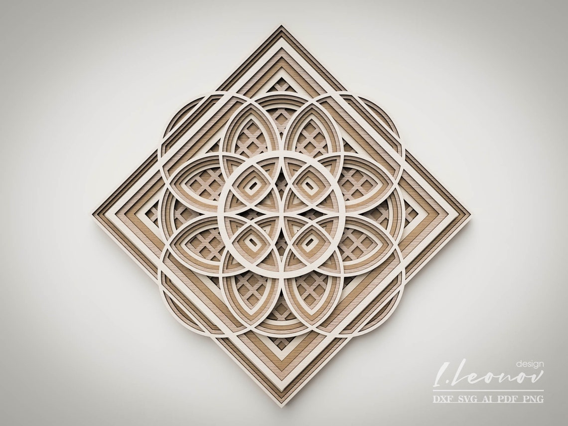 Digital file Mandala DXF file DXF File for Laser cut | Etsy