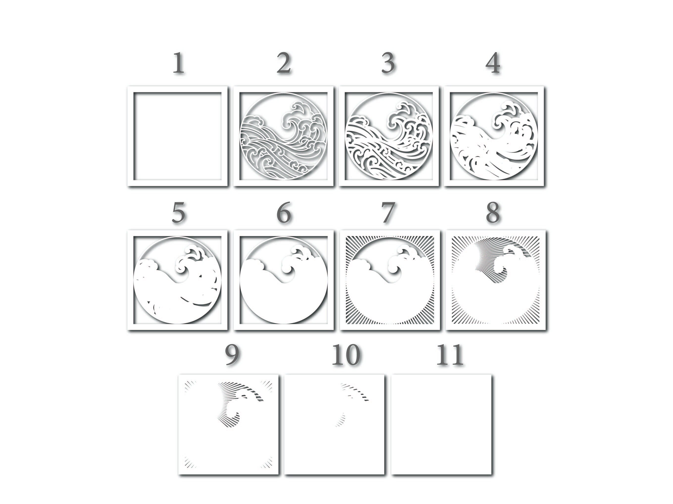 Digital File Multilayer Sea DXF File DXF File for Laser Cut - Etsy