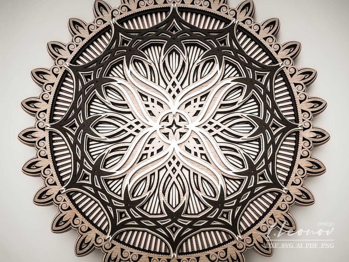 Digital File Mandala DXF File DXF File for Laser Cut - Etsy