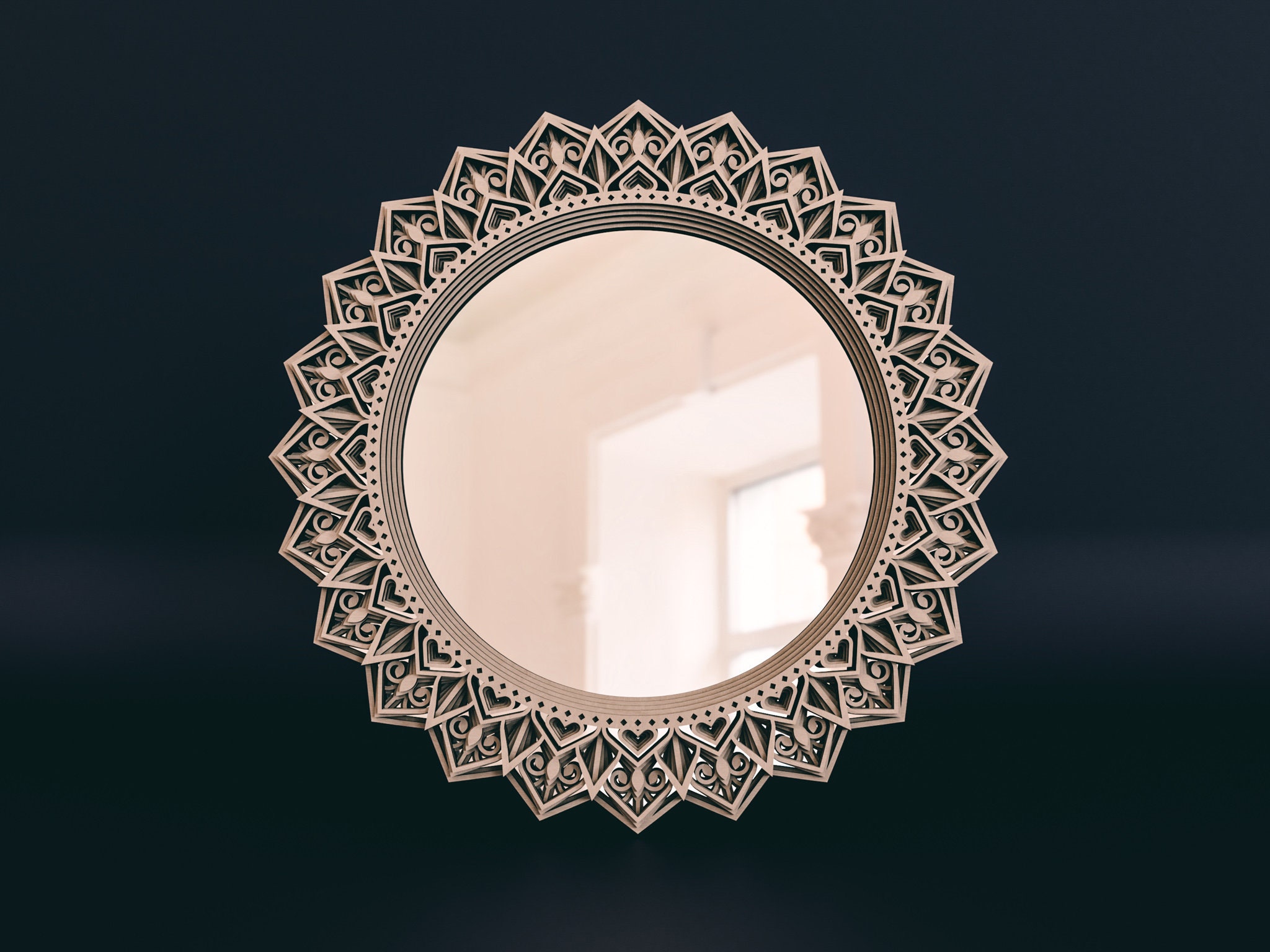 Multilayer Mirror Frame, Digital File, Multilayer DXF File, DXF File ...