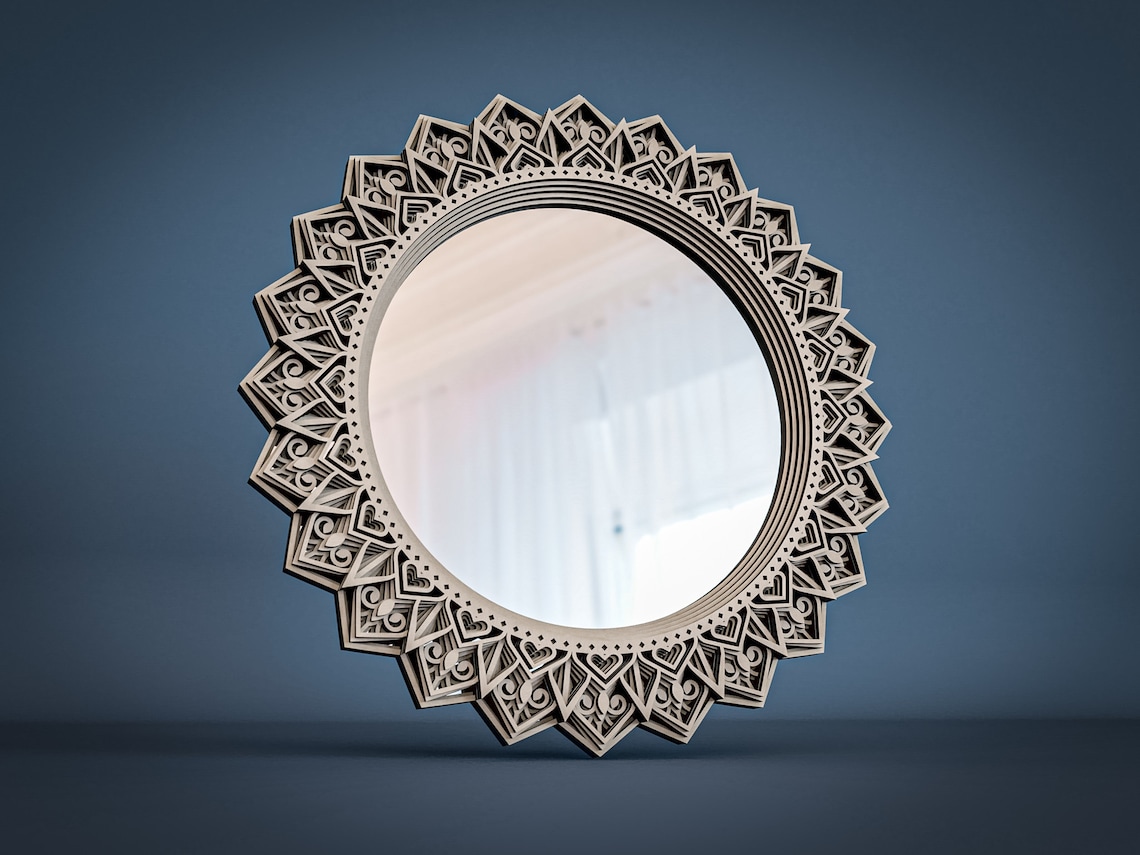 Multilayer Mirror Frame, Digital File, Multilayer DXF File, DXF File ...