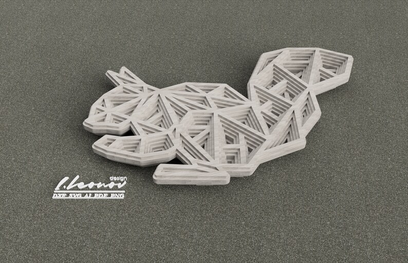 Multilayer Squirrel , Laser Cut File, SVG Ai EPS Dxf Laser Cut Wall Art, Cut Template Vector ...