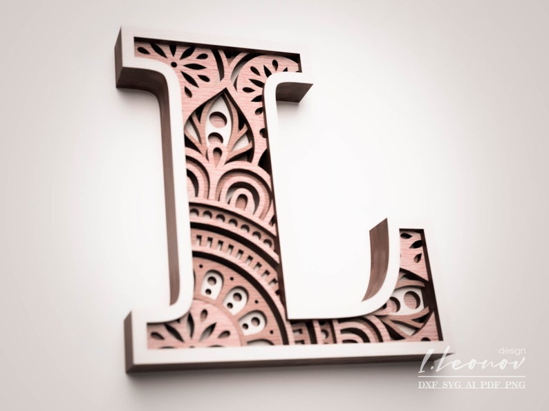 Corte láser DXF carta L DXF alfabeto letra L letras de corte - Etsy España