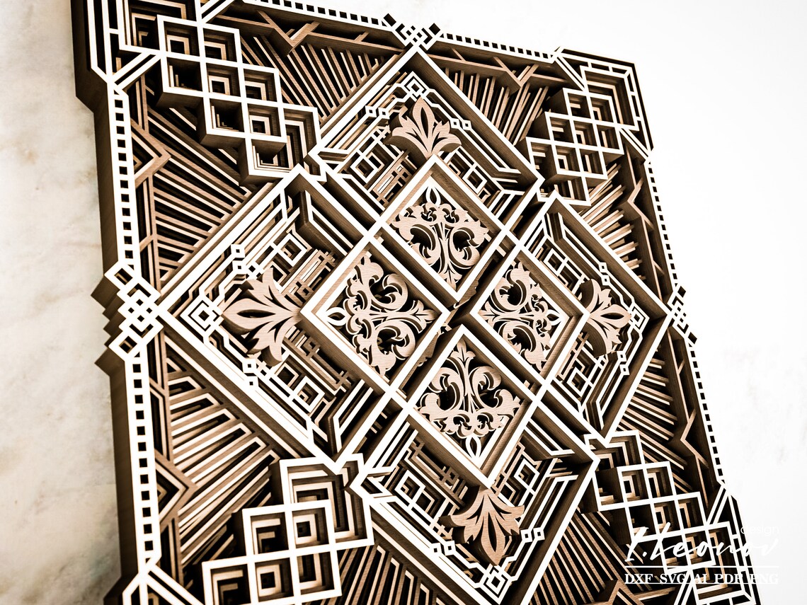 Digital File, Mandala DXF File, DXF File for Laser Cut, Layered Dxf ...