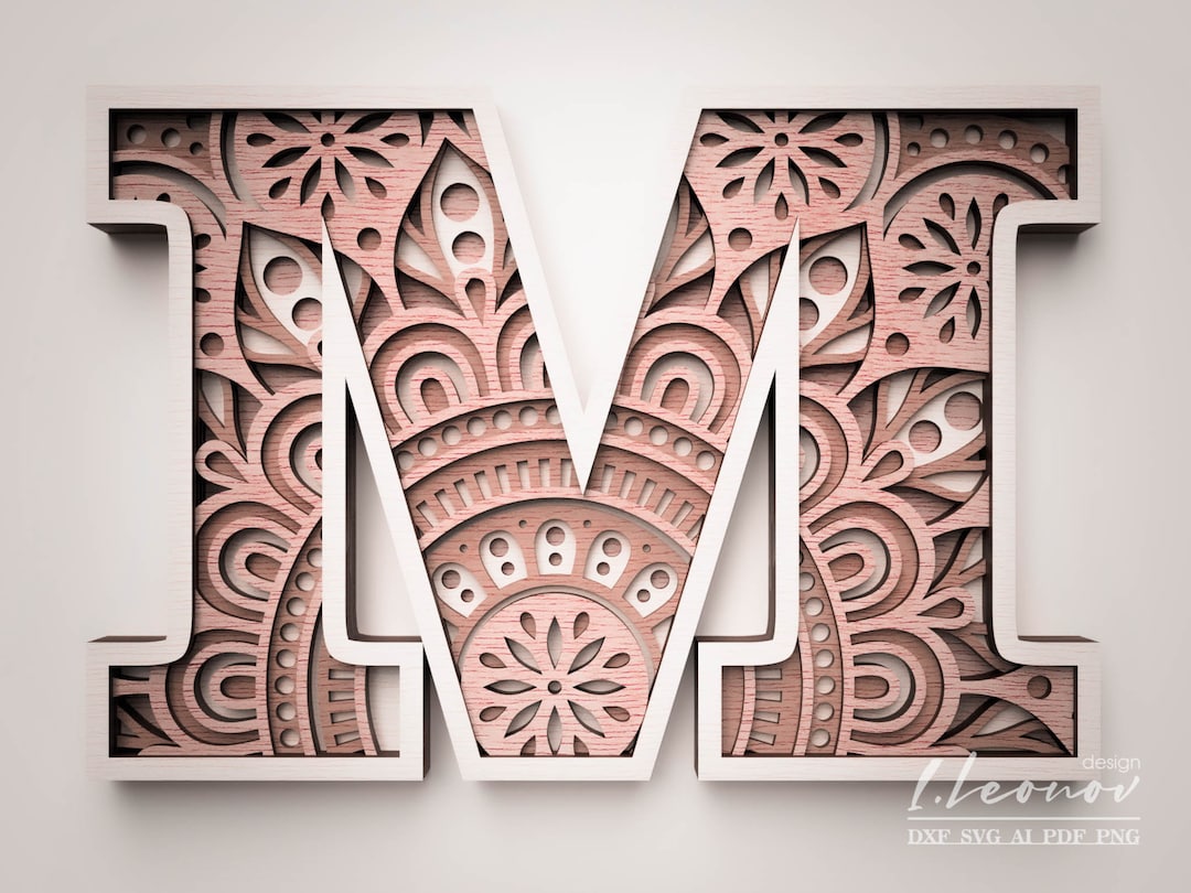 Laser Cut DXF Letter M DXF Alphabet Letter M, Laser Cut Letter ...
