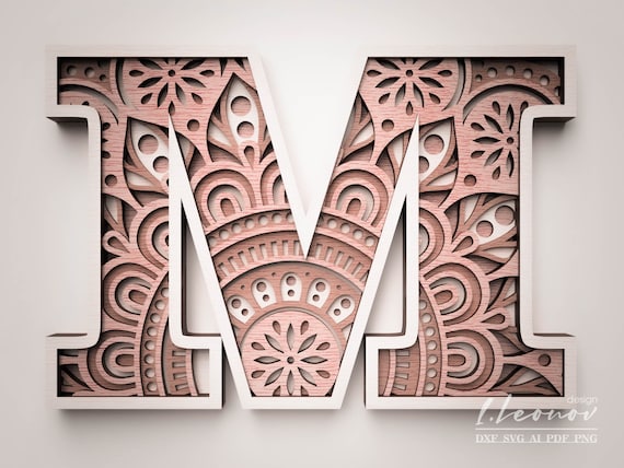 Laser Cut DXF Letter M DXF Alphabet Letter M Laser Cut | Etsy