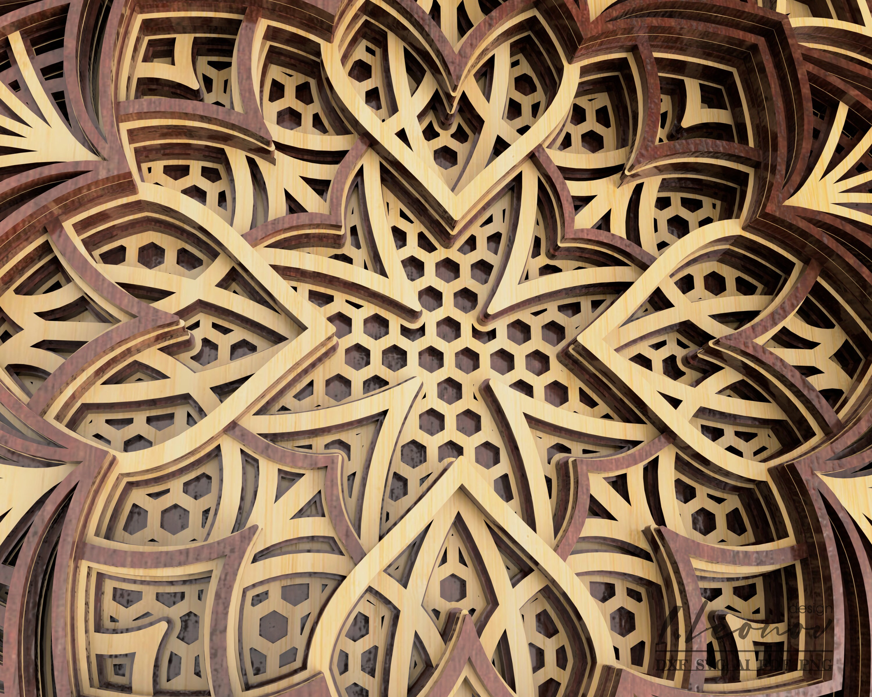 Multilayer laser cut mandala dxf file Dxf file for laser | Etsy