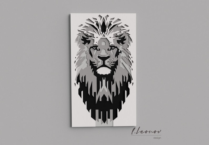 Archivo de corte láser multicapa archivo dxf león SVG Ai EPS - Etsy España