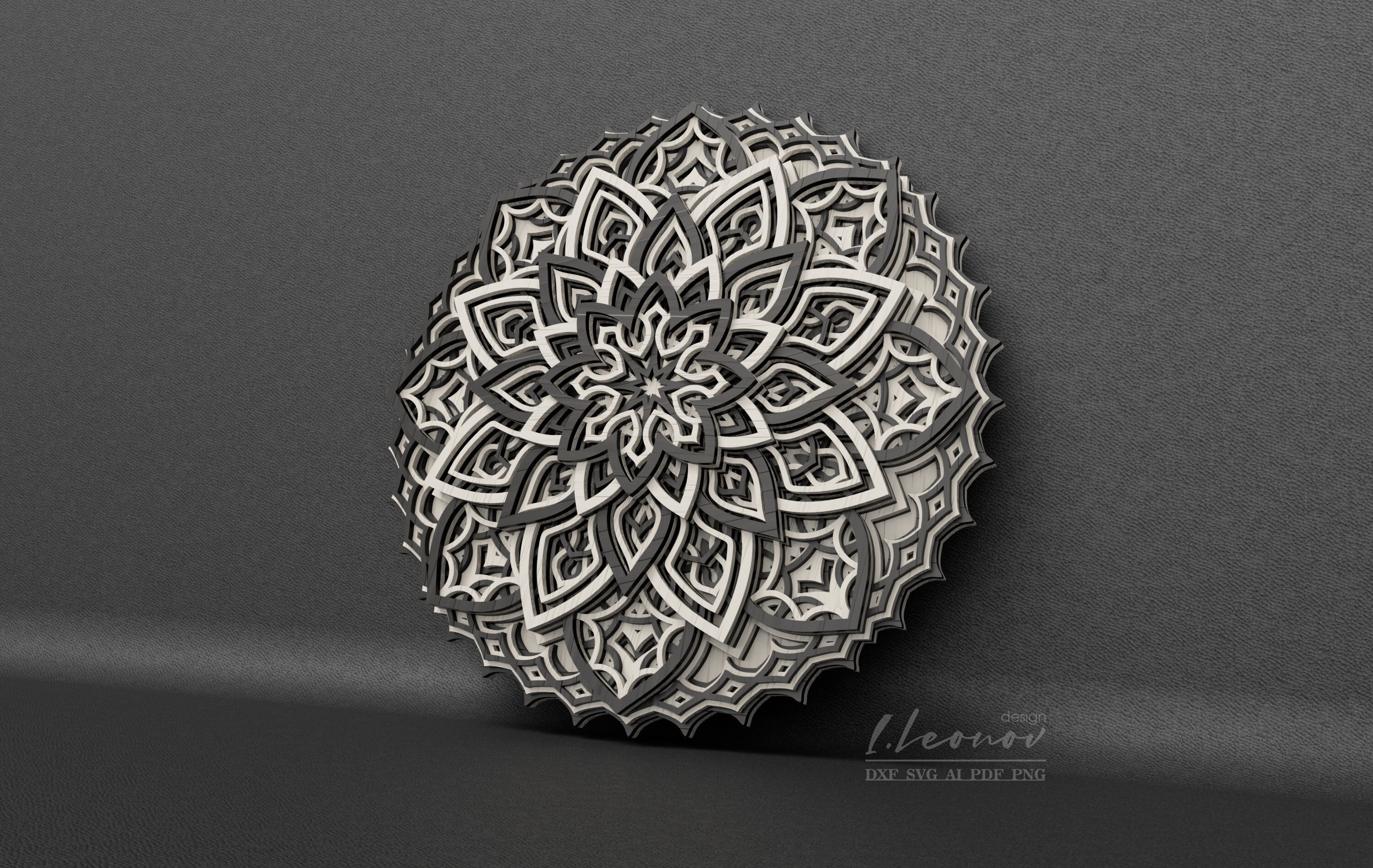 Digital File Mandala DXF File DXF File for Laser Cut - Etsy