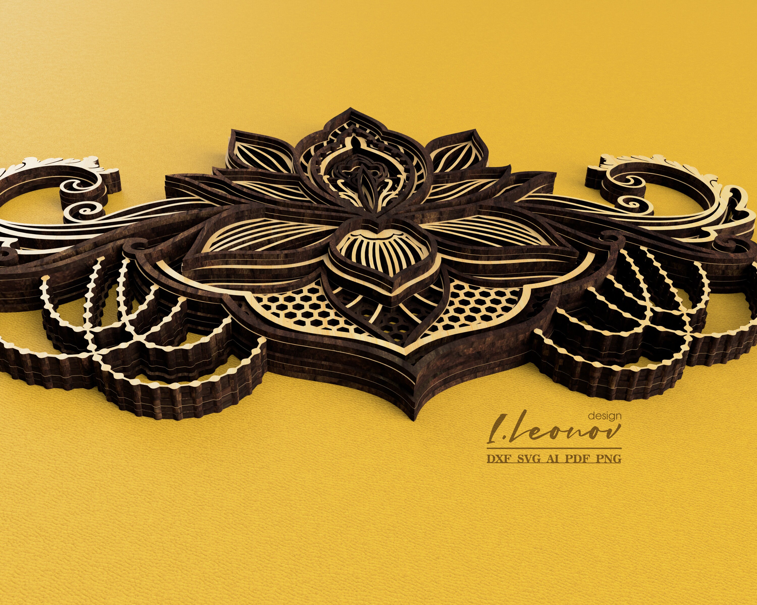 Digital File, Mandala DXF File, DXF File for Laser Cut, Layered Dxf ...