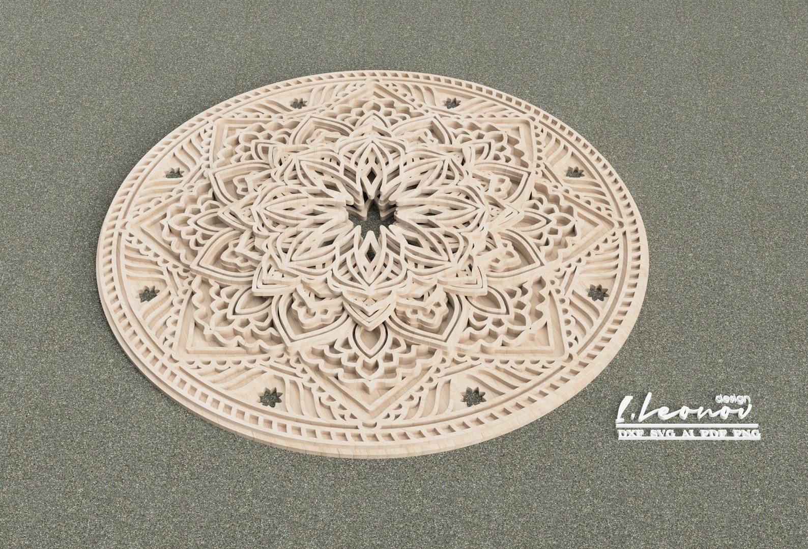 Digital File, Mandala DXF File, DXF File for Laser Cut, Layered Dxf ...